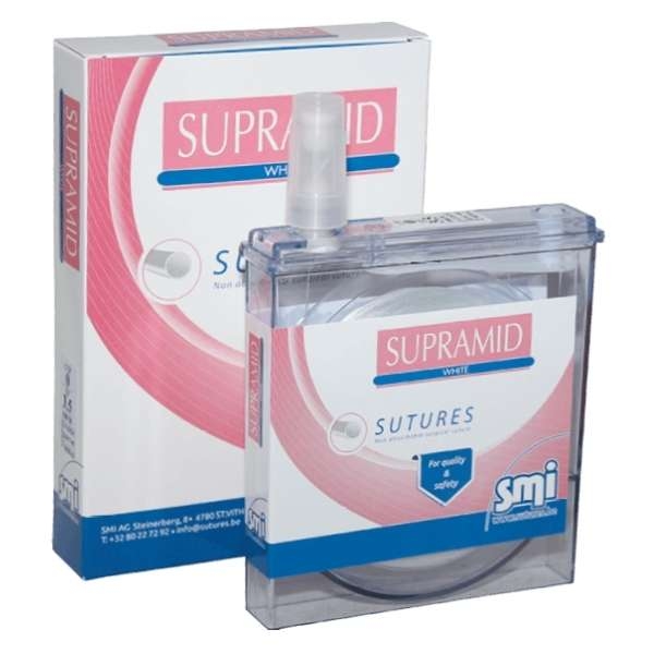 Smi - Sutura Supramid in poliammide filodisco bianco