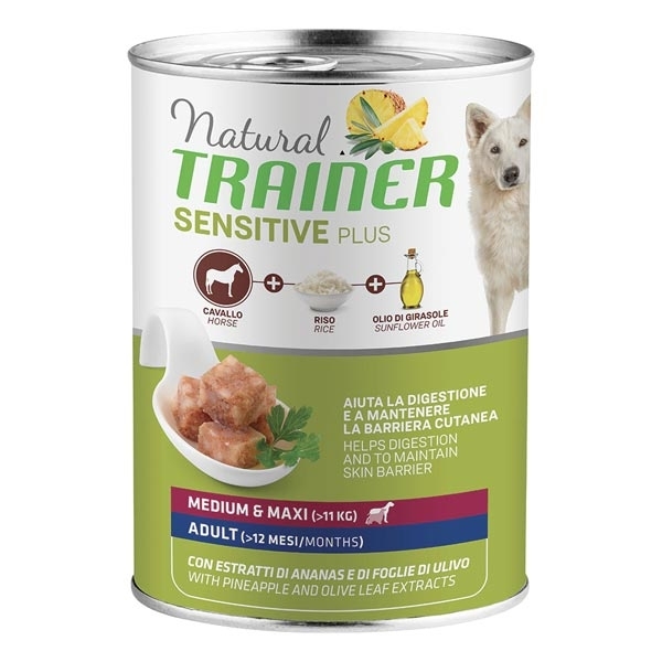 Trainer - Natural Sensitive Plus No Gluten Medium & Maxi Adult con ...