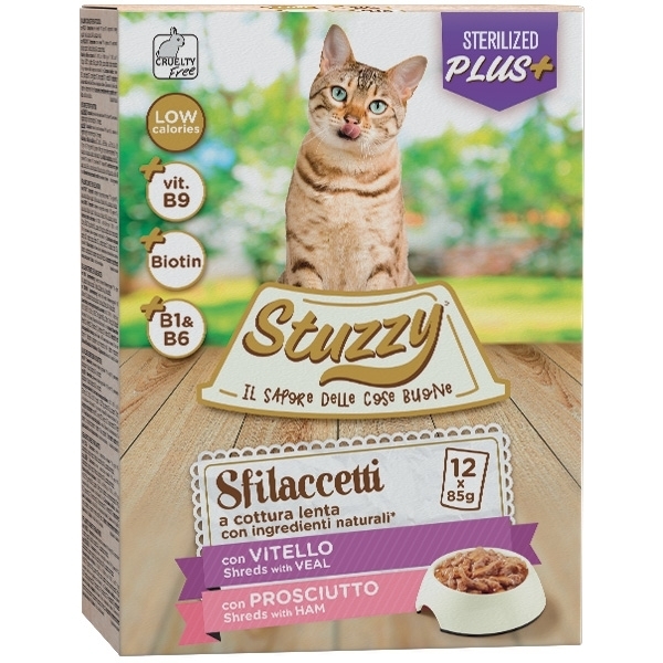Stuzzy Cat - Sfilaccetti Sterilized con Vitello e Prosciutto